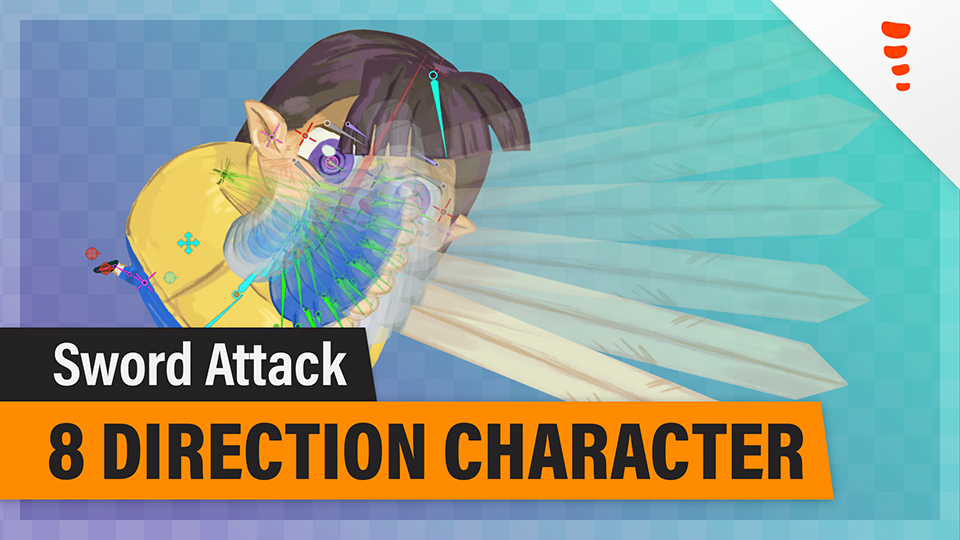 Spine 8 Direction Character, Part 4 – Sword Attack | Spine Tutorial | NotSlot